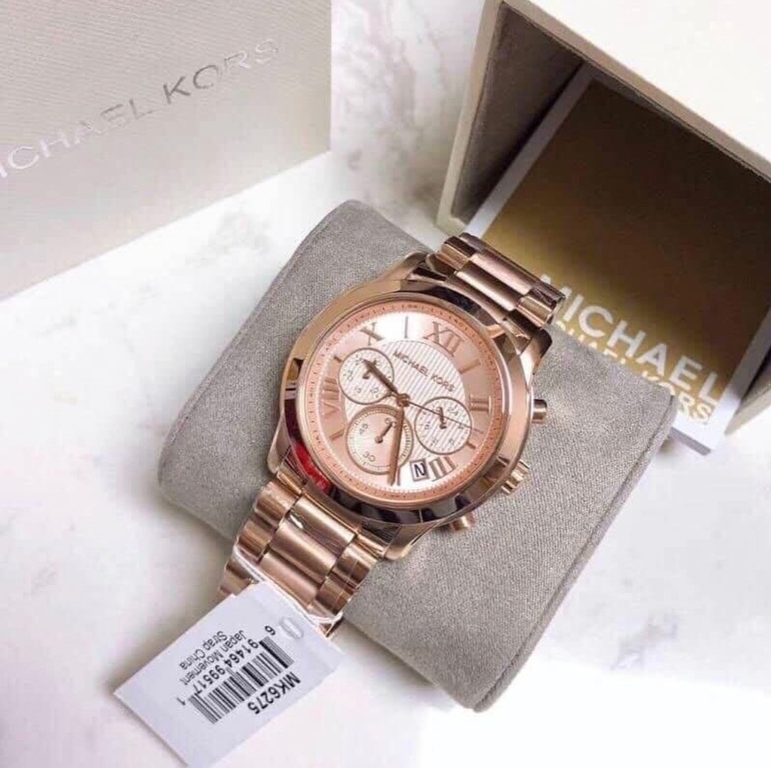Michael Kors MK6275 Cooper Chronograph Rose Gold Stainless Steel Ladies ...