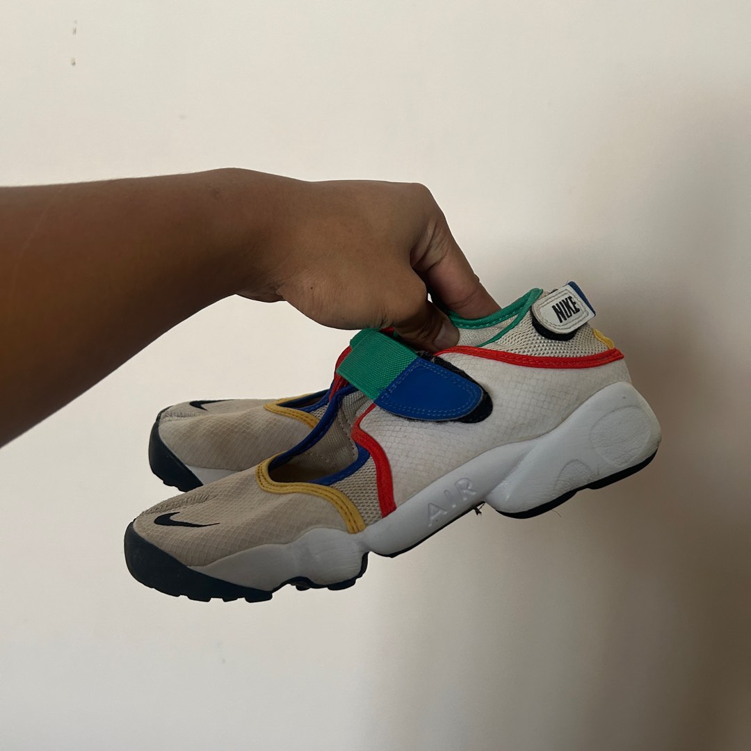 NIKE AIR RIFT WHITE CITRON, Fesyen Wanita, Sepatu di Carousell