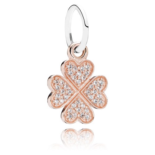 Pandora 14k Rose Gold Symbol of Lucky in Love Charm, Women's Fashion ...