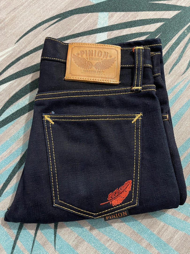 Pinion x okayama denim volcano 25oz extra heavy denim, Men's Fashion ...