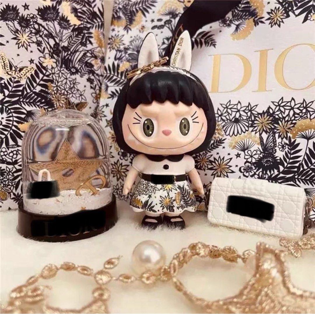 Popmart characters labubu display figurine in CD outfit, Hobbies & Toys ...