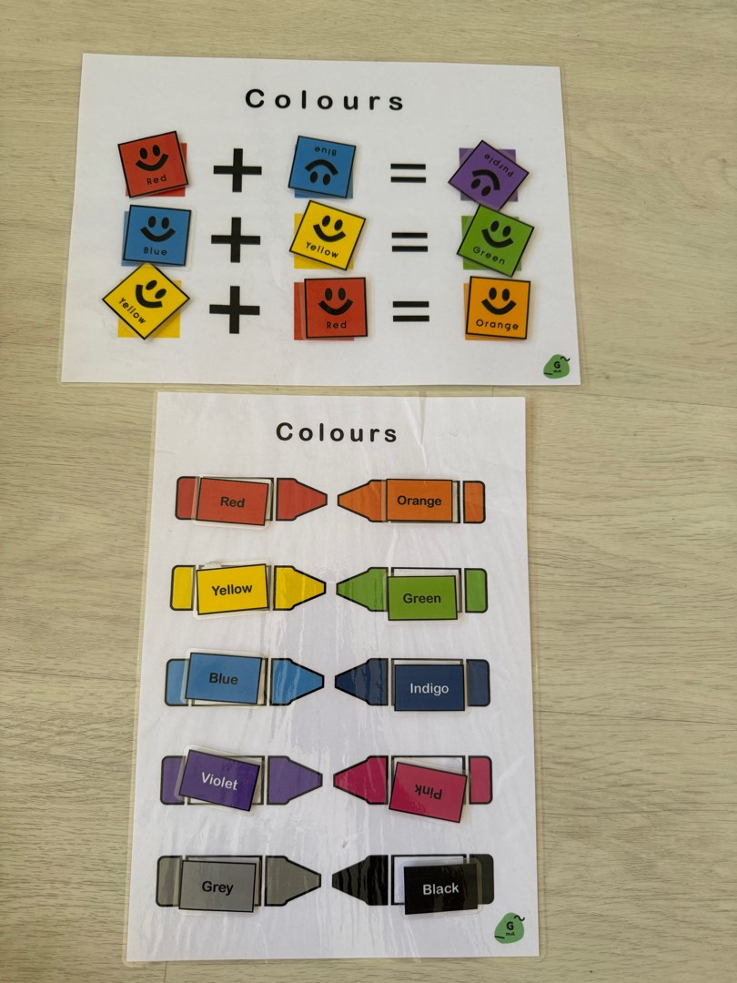 Preloved Colours visual activity sheet (Good for ASD, special needs ...