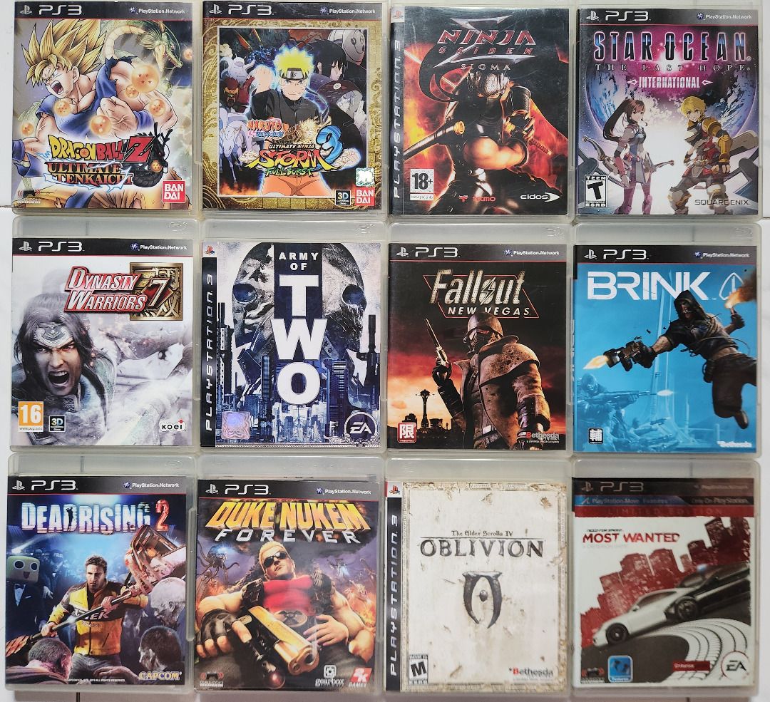 PS3 Games Dragonball Tenkaichi , Naruto Ninja Storm , Ninja Gaiden ...