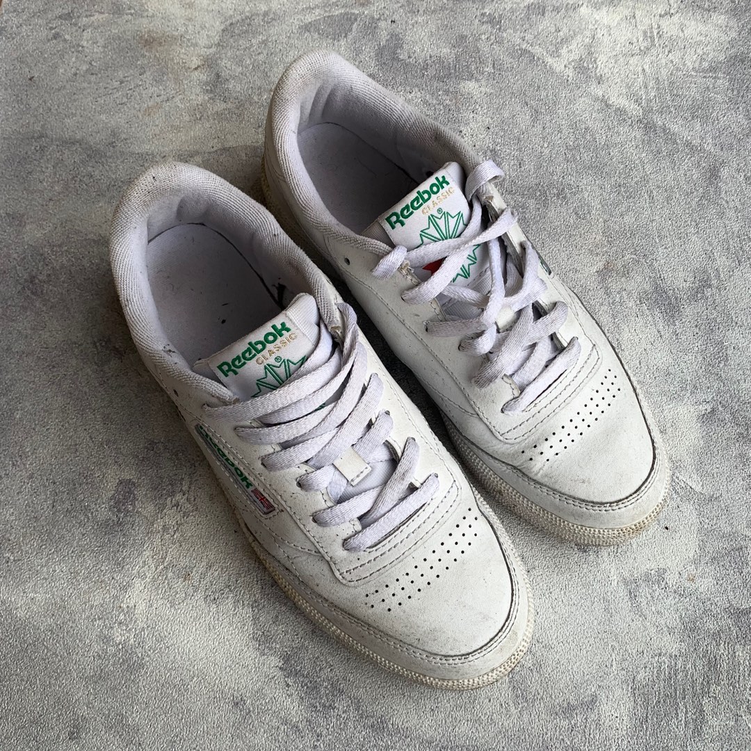 Reebok Club C 85 White Lengkap Box ORIGINAL, Fesyen Wanita, Sepatu di Carousell