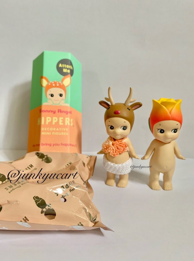 Sonny Angel SEALED Lop Ear Hipper, Reindeer with clothes, and Tulip ...