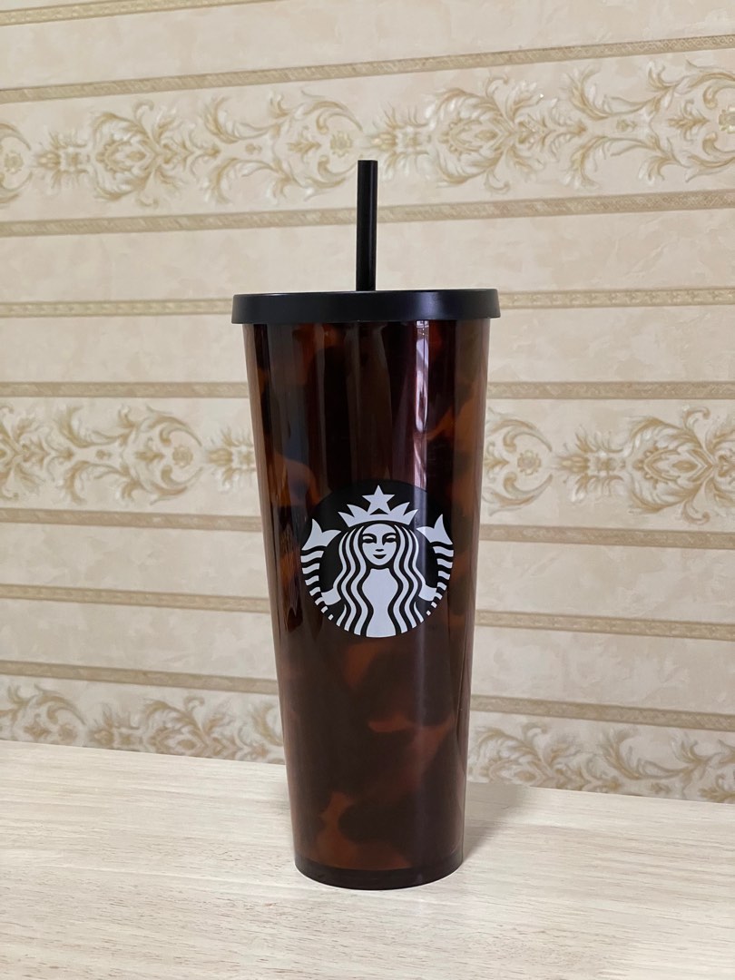 Starbucks Tortoise Shell Cold Cup Tumbler, Furniture & Home Living ...