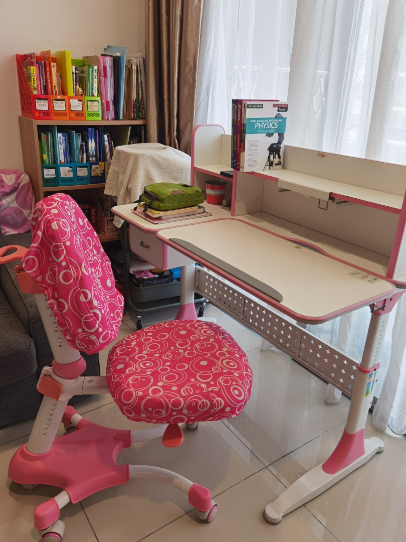 Sunperry Kids study table with free chair Pink and Blue, Furniture ...
