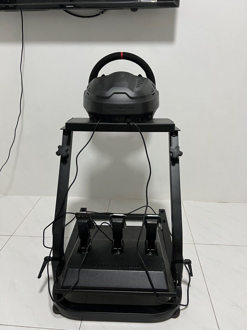 Thrustmaster T300rs Ferrari Wheel with S5 Foldable racing rig, Video ...