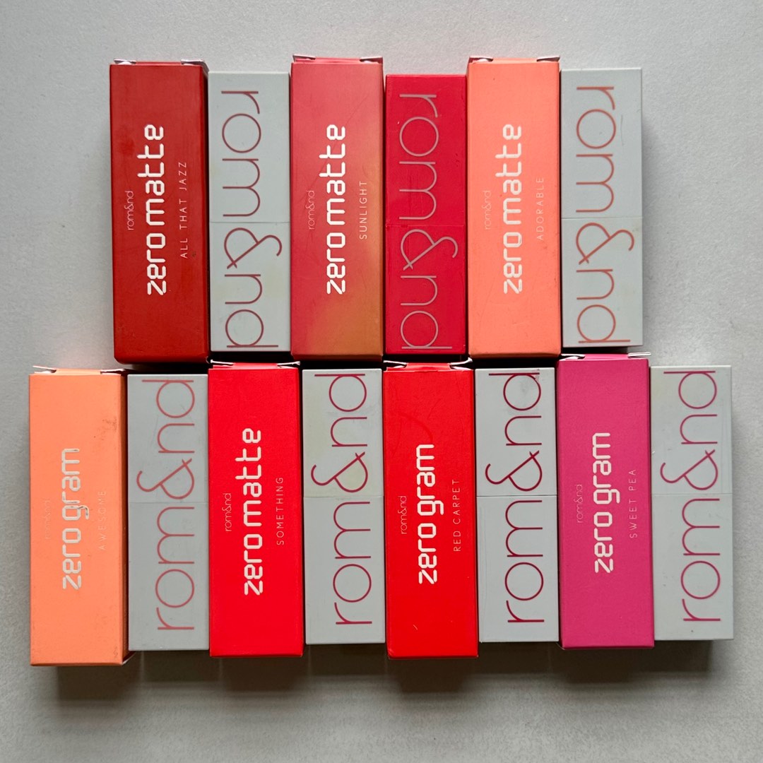 [TAKE ALL 7] ROMAND ROM&ND ZERO MATTE BULLET LIPSTICK, Beauty ...
