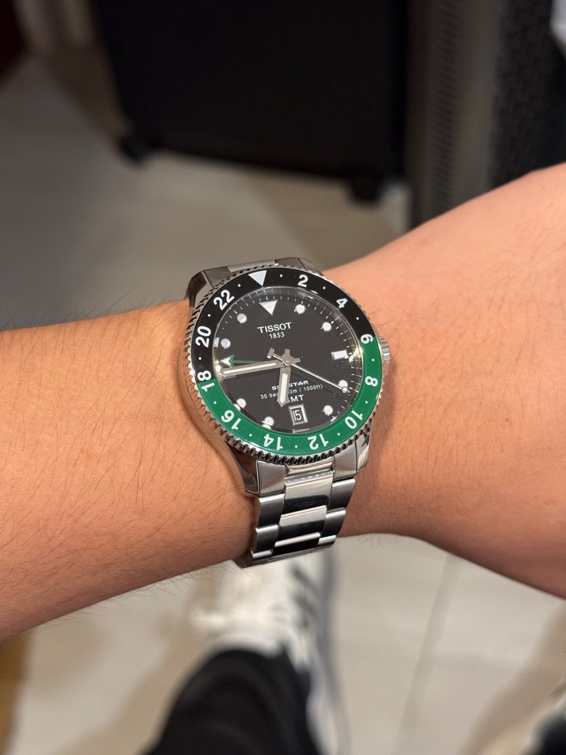 TISSOT SEASTAR 1000 QUARTZ GMT 40mm (SPRITE), Men's Fashion, Watches ...