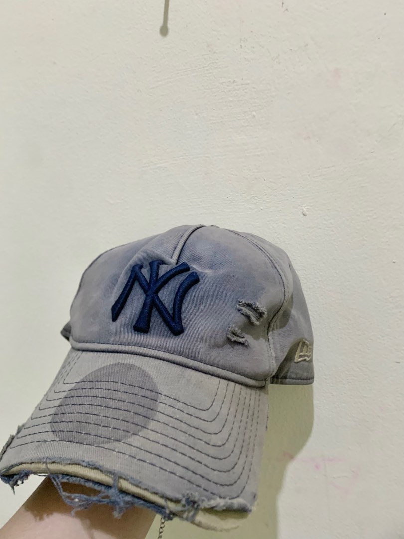 Topi new era blue biru denim jeans original, Fesyen Pria, Aksesoris ...