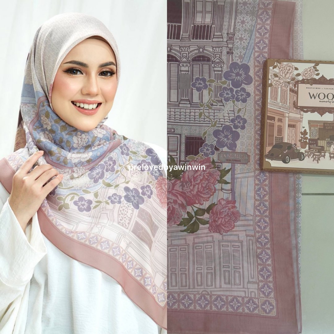 Tudung Ruffle Fiziwoo (Memorylane), Women's Fashion, Muslimah Fashion ...