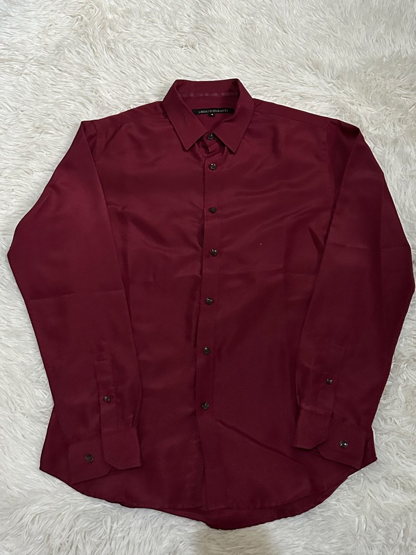 Uberto Duranti plain corporate long sleeves, Men's Fashion, Tops & Sets ...