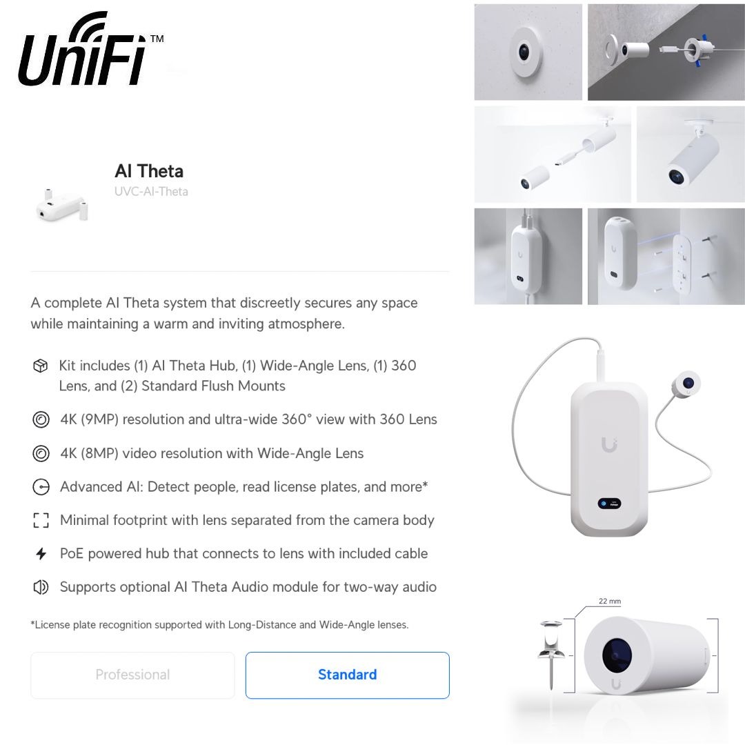 Unifi Protect AI Theta 4K Cam, Ubiquiti, Furniture & Home Living ...
