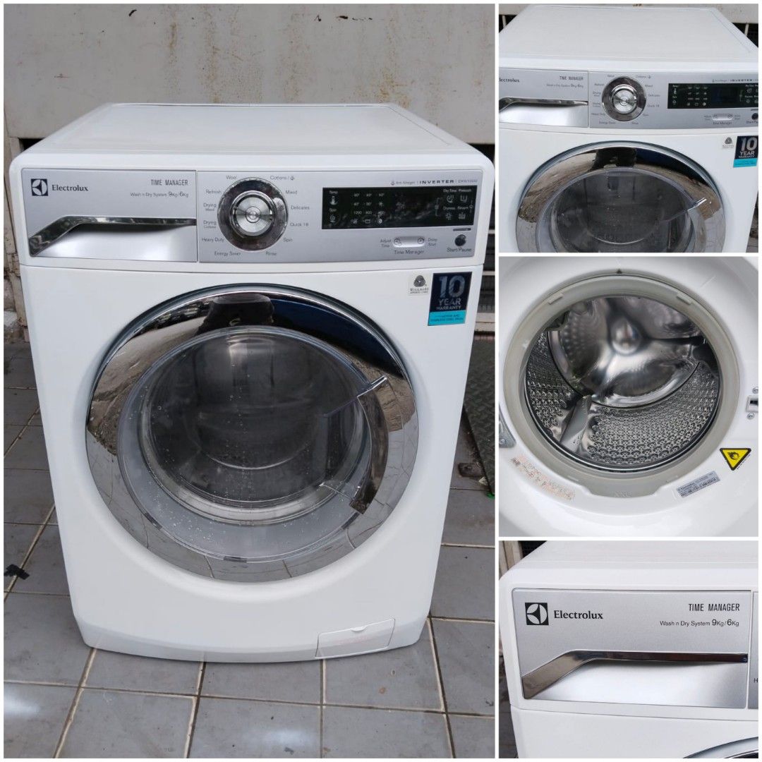 Used Electrolux inverter 2in1 front load combo hot washer with dryer 9 ...