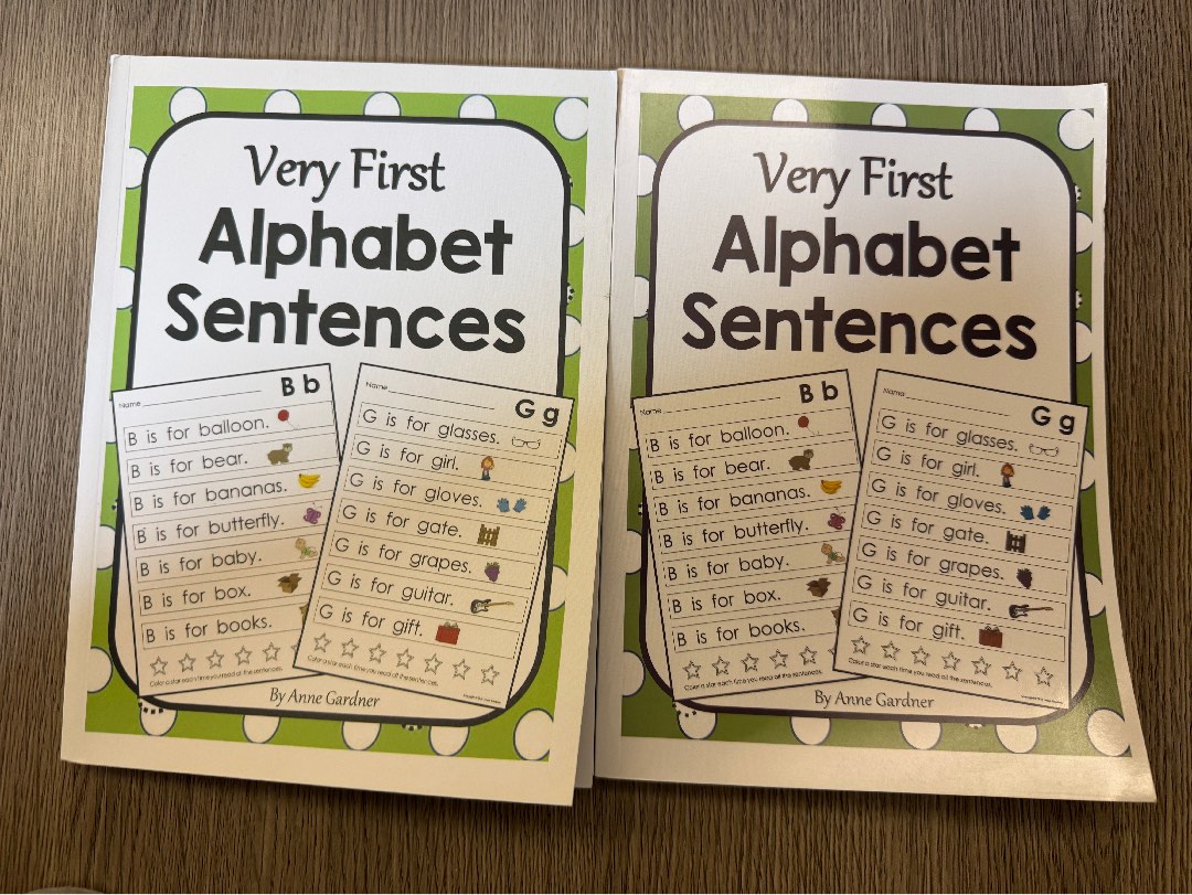 Very First Alphabet sentences exercise, 興趣及遊戲, 書本 & 文具, 補充練習 - Carousell