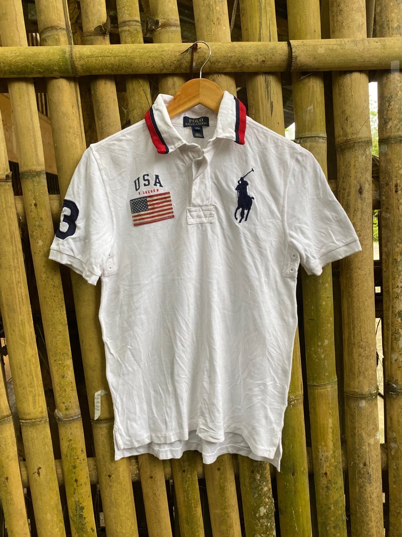 White Ralph lauren country polo gold tag, Men's Fashion, Tops & Sets ...