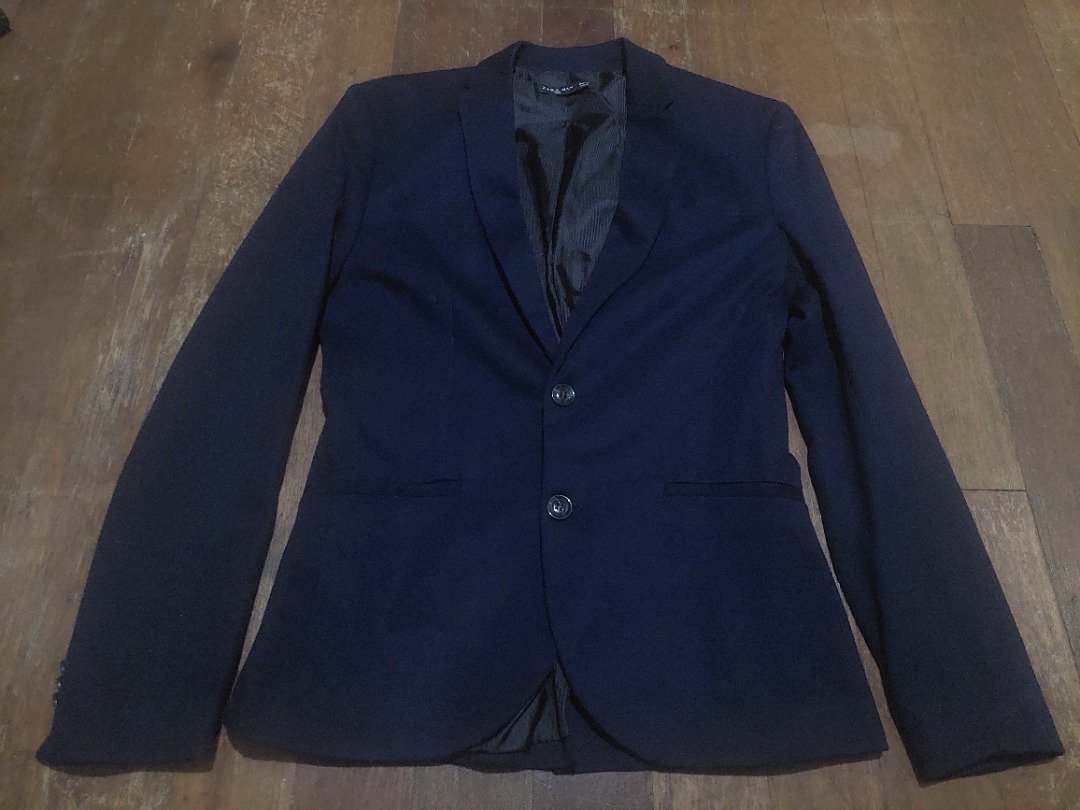 Zara Man 'Basic' Blazer, Navy Blue (PICKUP OR MEETUP ONLY), Men's Fashion, Coats, Jackets and ...