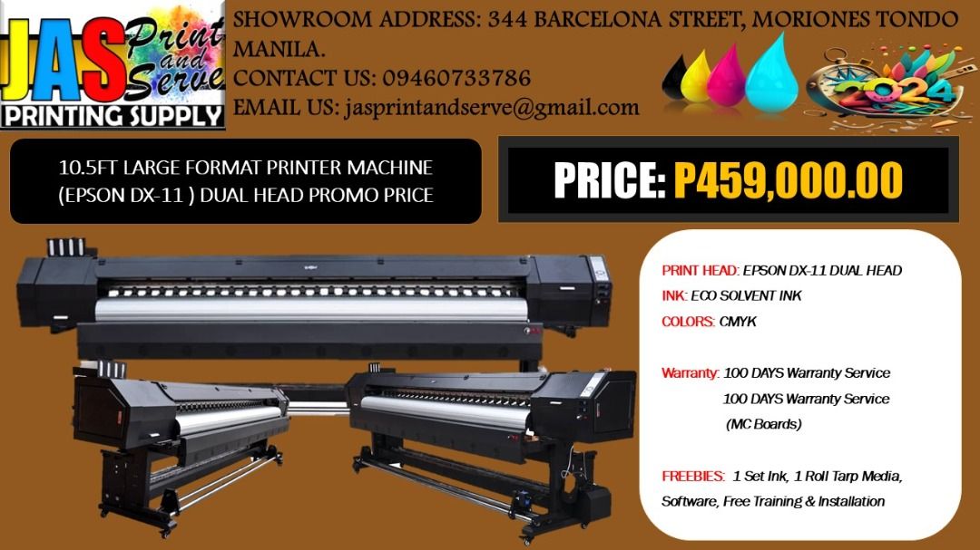 10ft Large Format Printer Machine with XP600 Print Head Dual Head Promo ...