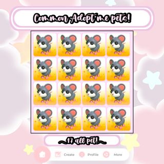 Adopt me common pets, Video Gaming, Video Games, Others on Carousell
