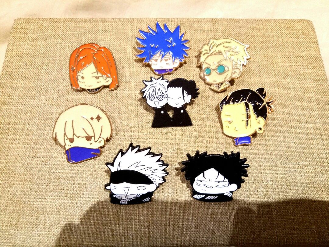 ( JJK ) Jujutsu Kaisen Enamel Pins Gojo Satoru / Geto Suguru / Choso / Toge Inumaki / Kento ...