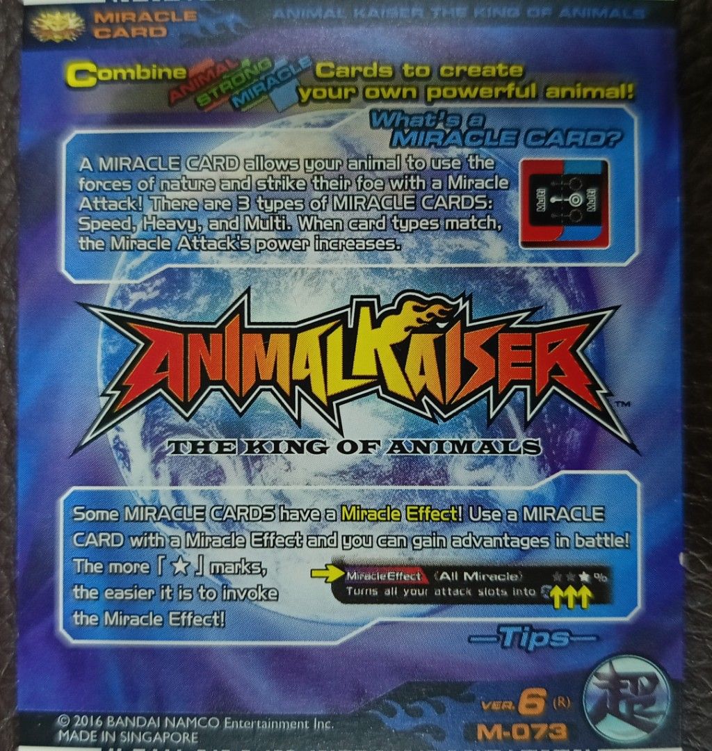 Animal Kaiser-The King Of Animals ver.6 bronze miracle card (M-073 ...