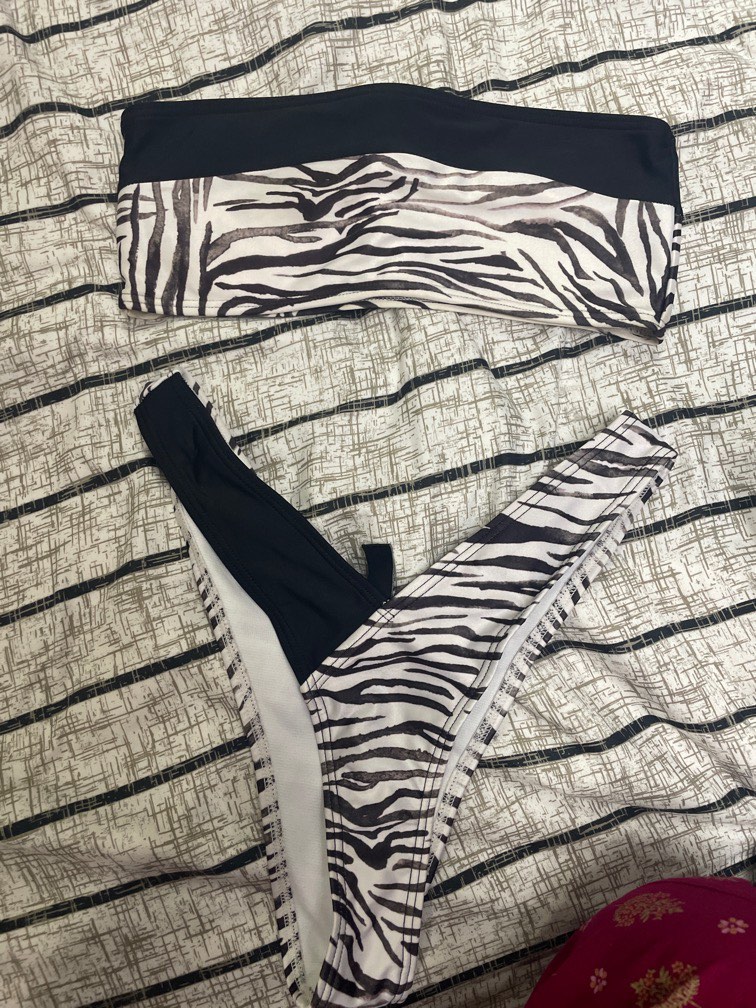 ASOS South Beach zebra bikini, Women's Fashion, Swimwear, Bikinis ...