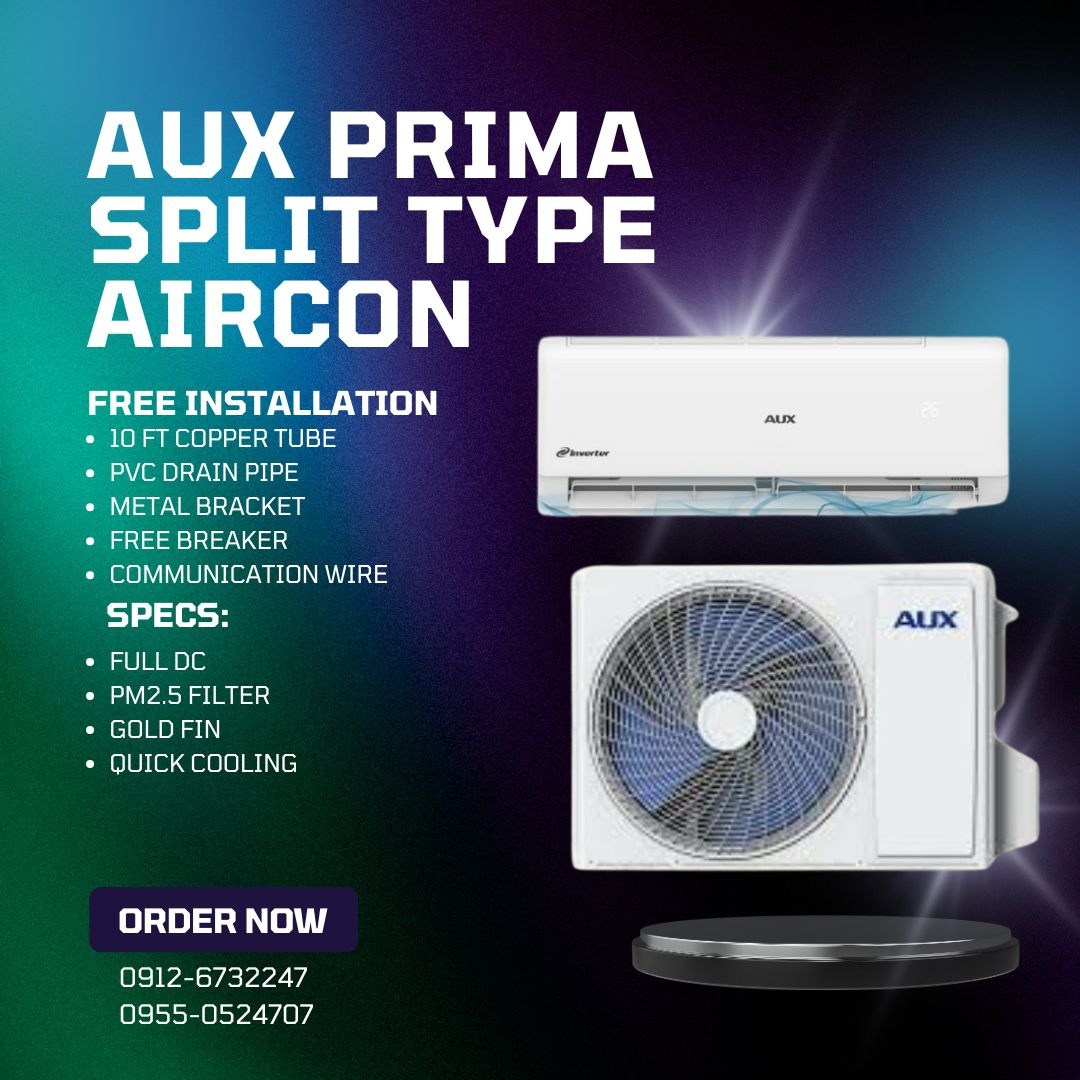 AUX PRIMA INVERTER SPLIT TYPE AIRCON, TV & Home Appliances, Air ...