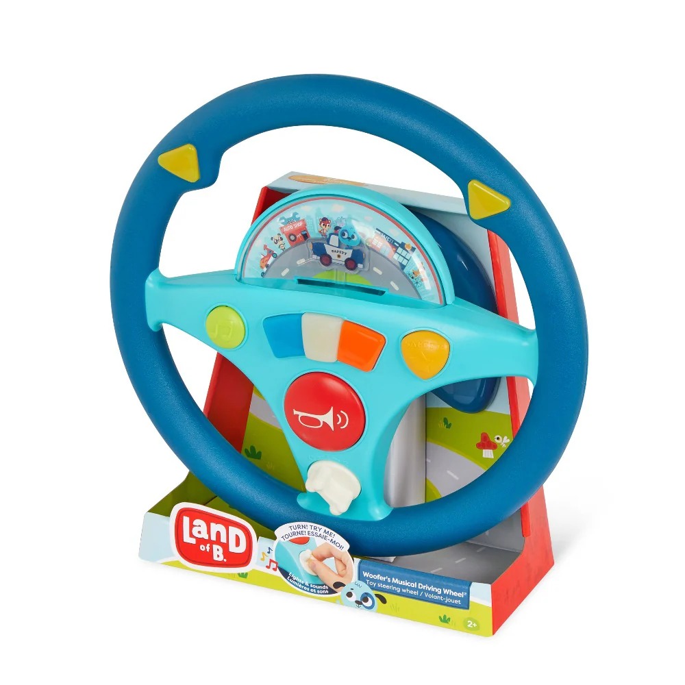 [Battat] Woofer’s Musical Driving Wheel, Babies & Kids, Infant Playtime ...