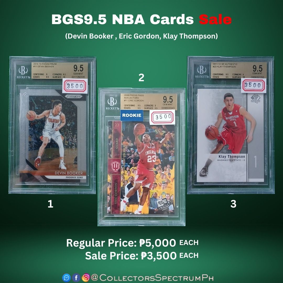 BGS9.5 NBA Cards Sale (Devin Booker, Eric Gordon, Klay Thompson ...