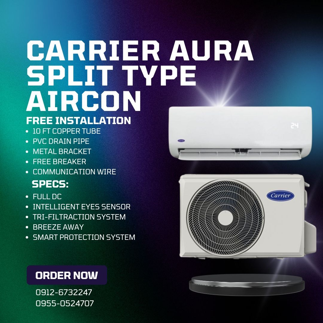 CARRIER AURA INVERTER SPLIT TYPE AIRCON BRANDNEW SEALED, TV & Home ...