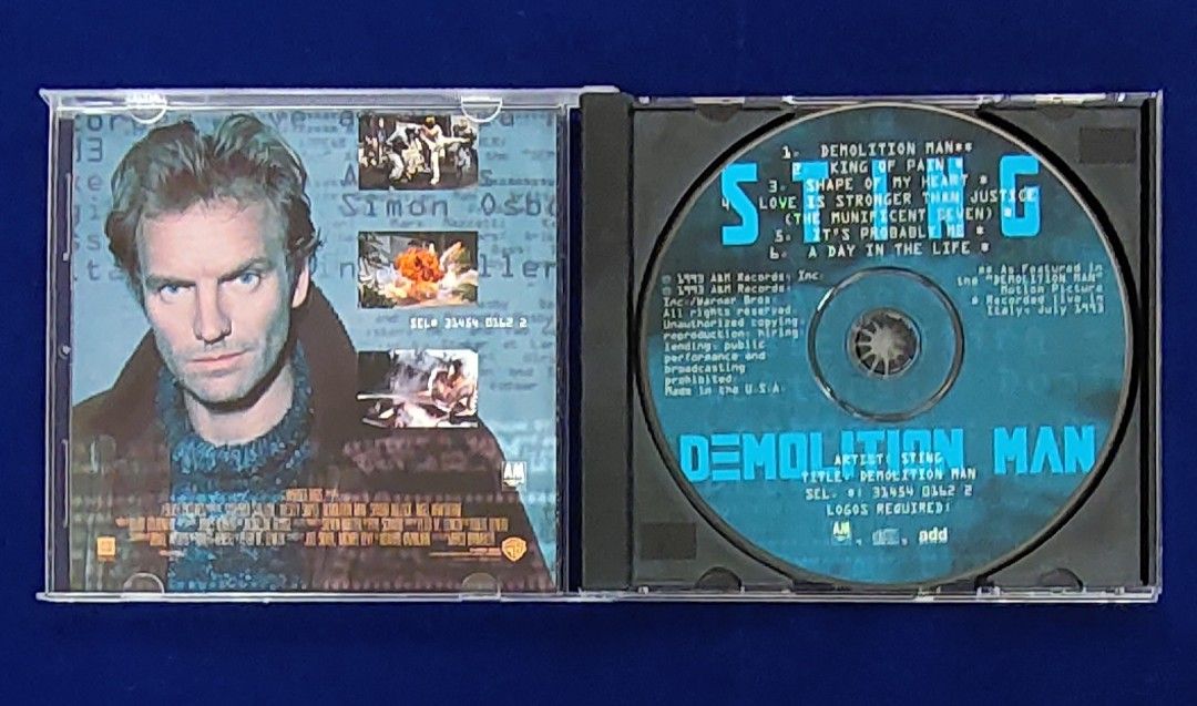 CD 1993 Sting - Demolition Man, Hobbies & Toys, Music & Media, CDs ...