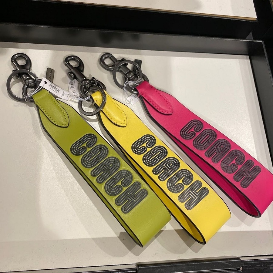 Coach Loop Key Fob With Coach Patch Retro Yellow / Pink, Everything ...
