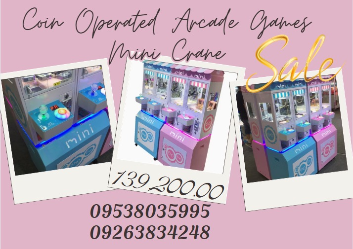 Coin Operated Arcade Games Mini Crane, Commercial & Industrial ...