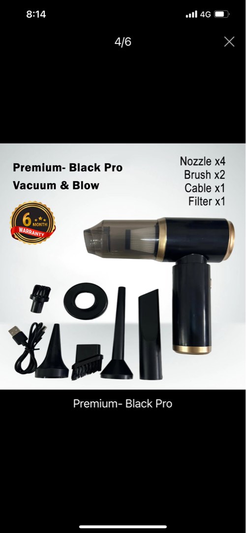 Cordless Car Vacuum Cleaner 9900PA Mini Wireless Vacuum Kereta ...