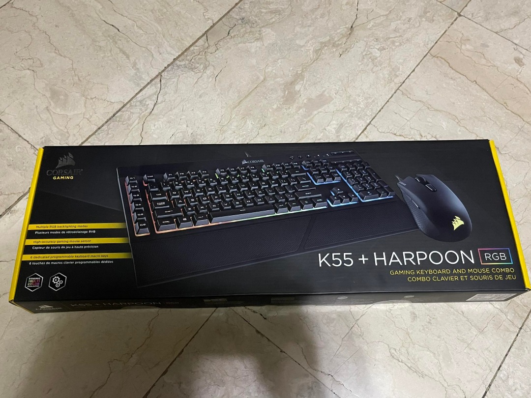 Corsair K55 + HARPOON RGB Keyboard and Mouse Combo, Computers & Tech ...