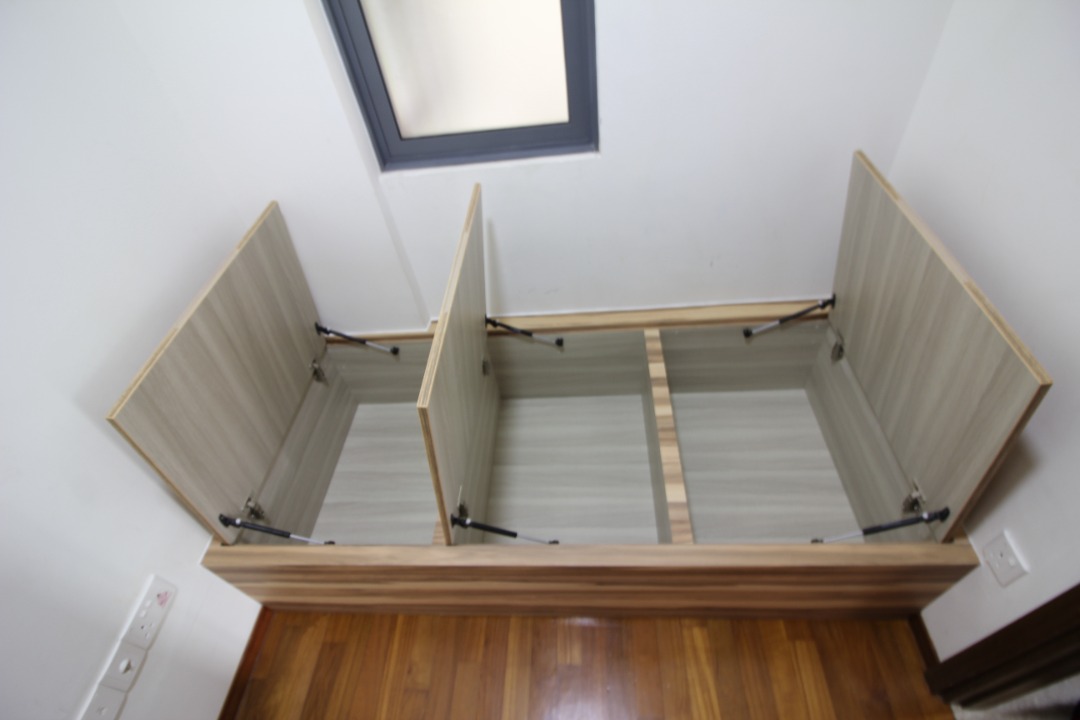 Custom size Platform bed with storages that matches the shape of your ...