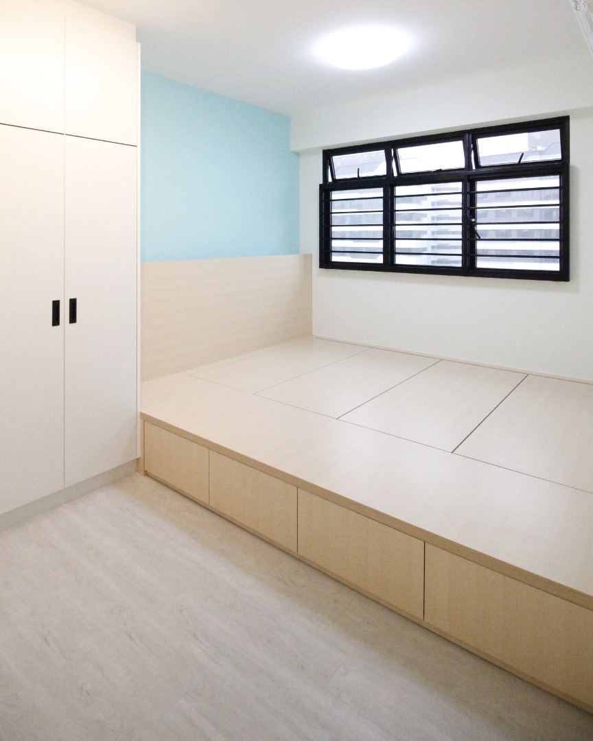 Custom size Platform bed with storages that matches the shape of your ...