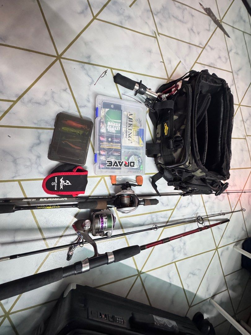 dua set ajiking dan seahawk, Sports Equipment, Fishing on Carousell