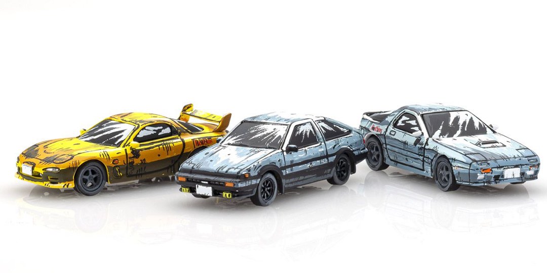 Initial D Toyota AE86 Trueno, Mazda RX7 FD3S, RX7 FC3S Cartoon Anime ...