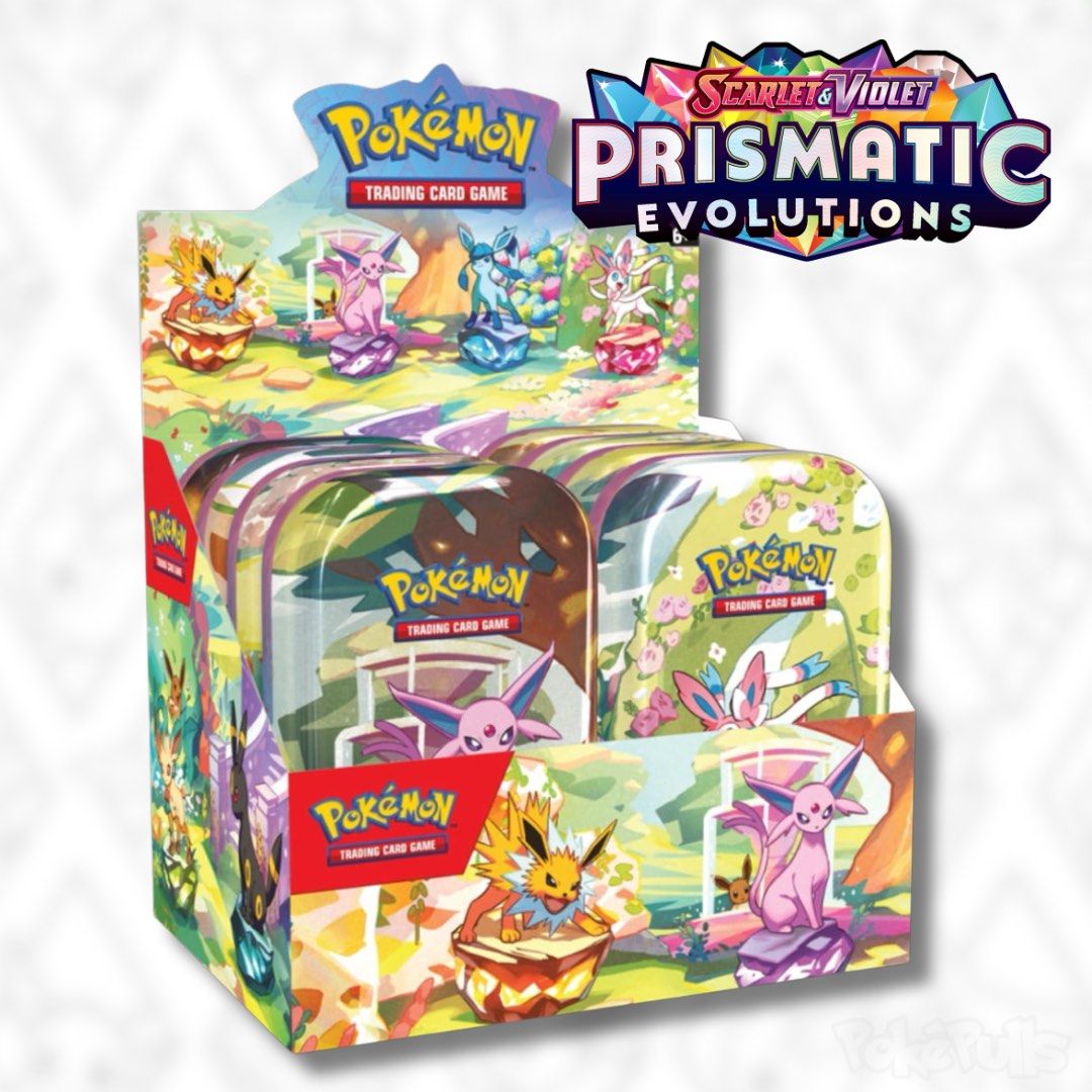 [INSTOCK] Prismatic Evolutions Eeveelution Pokemon Card Series Tins 2 ...