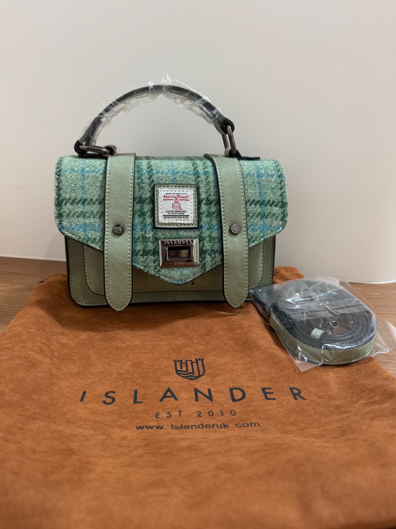Islander® Medium Satchel with Harris Tweed® 邮差包, Women's Fashion, Bags ...