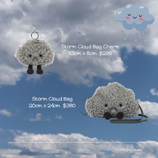 ⭐️新款現貨⭐️ 英國直送 Jellycat Amuseables Storm Cloud Bag 烏雲 毛公仔 小袋 斜揹袋 Christmas 新年利是袋 生日禮物 聖誕禮物 原裝防塵袋 ...