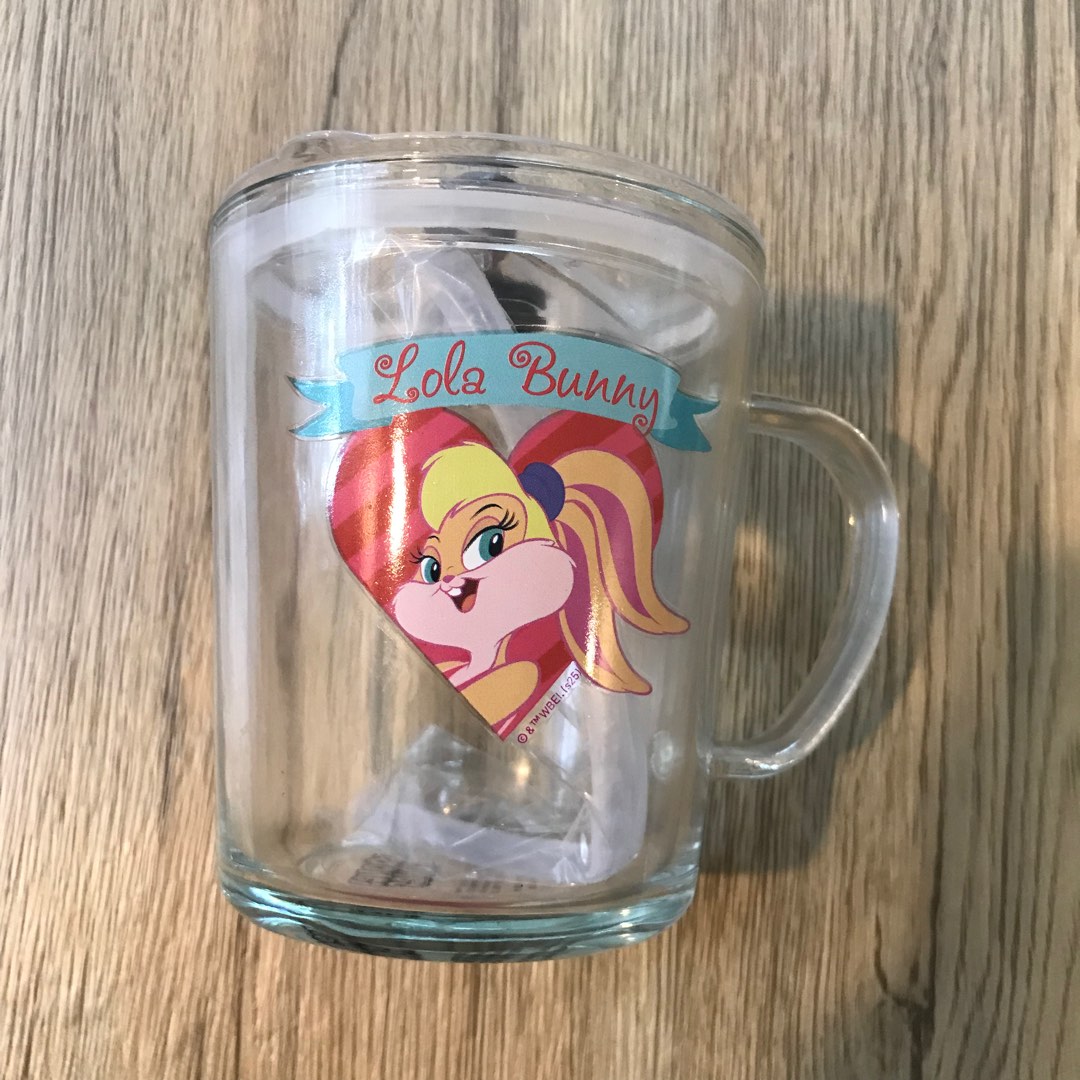 Looney Tunes Lola Bunny Glass Mug and Tumbler, Furniture & Home Living ...