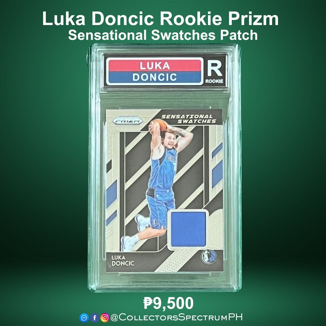 Luka Doncic Rookie Prizm #87 Patch Sensational Swatches w/ Free Slab ...