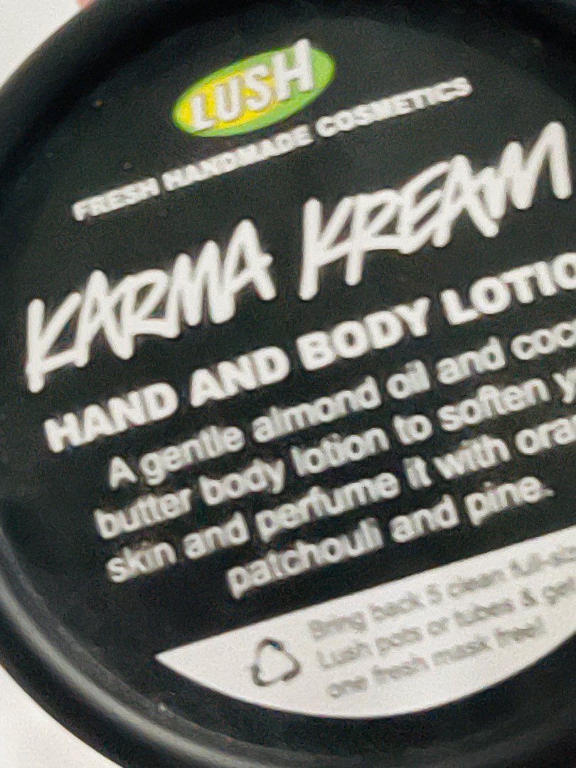 Lush Karma Kream As Is no expiration date, Beauty & Personal Care, Sanitary Hygiene on Carousell
