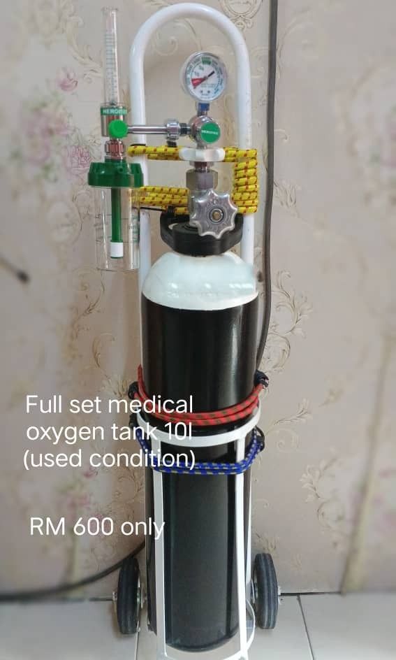 Medical Oxygen Tank 10l, Health & Nutrition, Medical Supplies & Tools ...