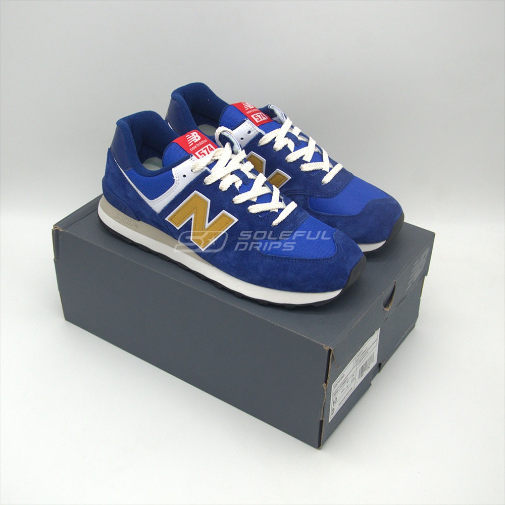NB 574 'Royal Blue Gold' US 10, Men's Fashion, Footwear, Sneakers on ...