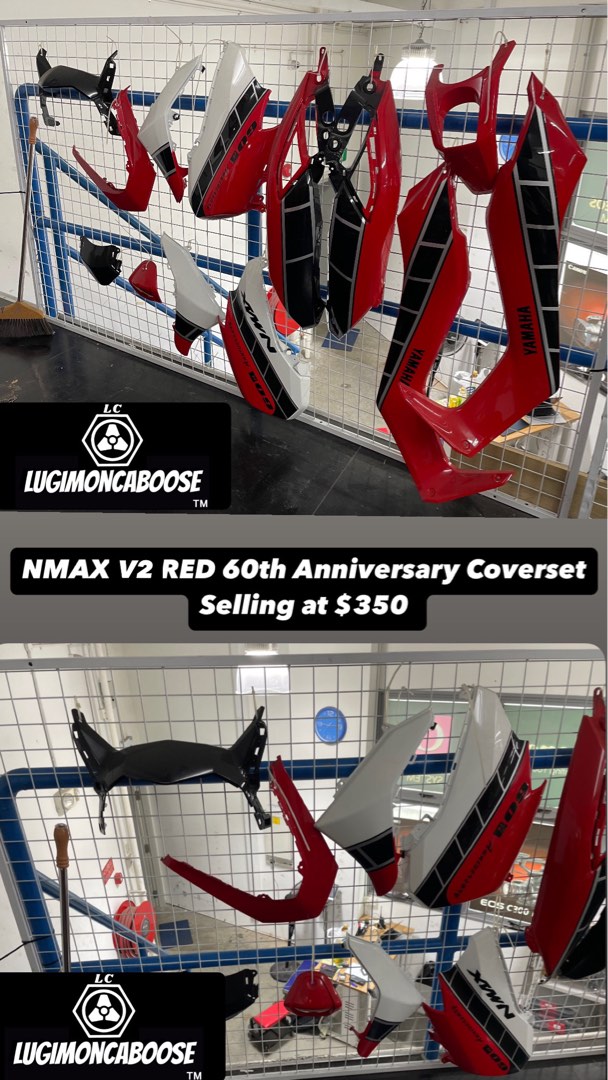 Nmax v2 Red 60th Anniversary coverset, Motorcycles, Motorcycle ...