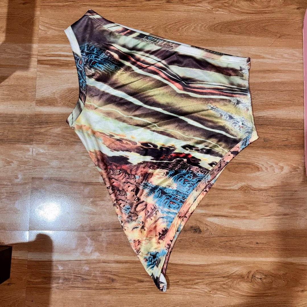 Asymmetrical One sided top, Women's Fashion, Tops, Sleeveless on Carousell